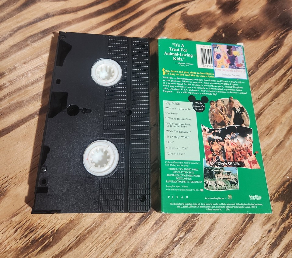 Disney Sing Along Songs - Flik's Musical Adventure, Animal Kingdom (VHS ...