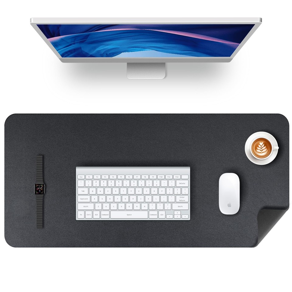 Desk Pad Office Desktop Protecter, PU Leather Desk Mat Blotters ...