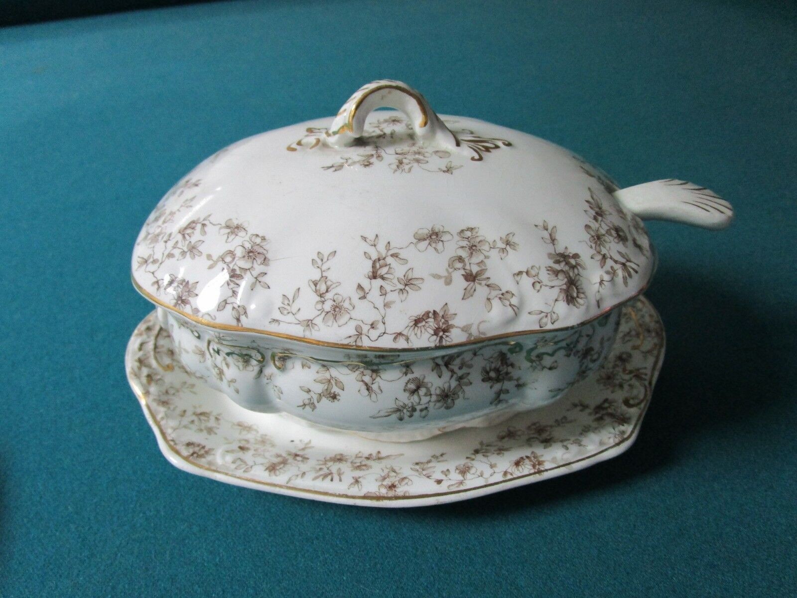 Antique 1880s Ridgways Royal Semi Porcelain Mini Tureen Sauce Bowl ...