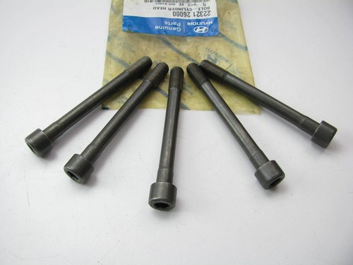 (5 Pcs Pack) New Genuine Engine Cylinder Head Bolts OEM For Hyundai ...