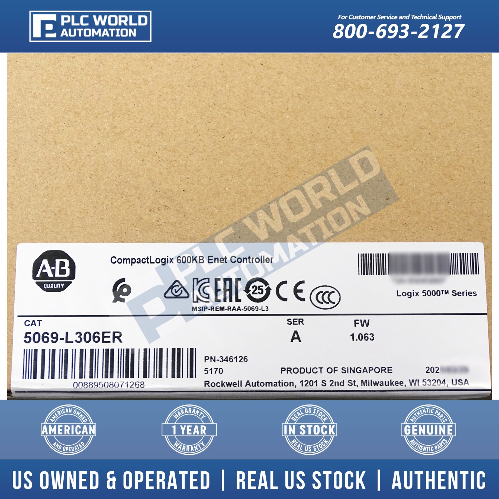 5069-L306ER Allen Bradley Controller, New Sealed, FREE UPS 2 Day Dlvry ...