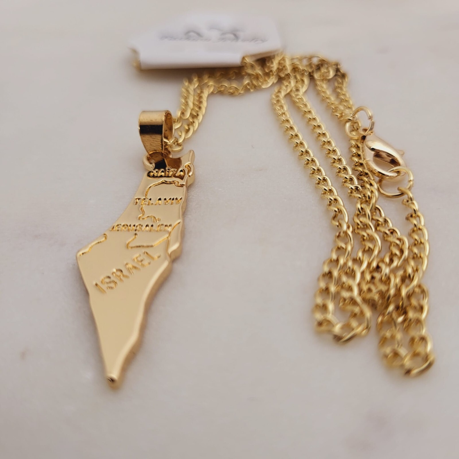 Israel Map Necklace Pendant - Stand By Israel jerusalem tel aviv maifa ...