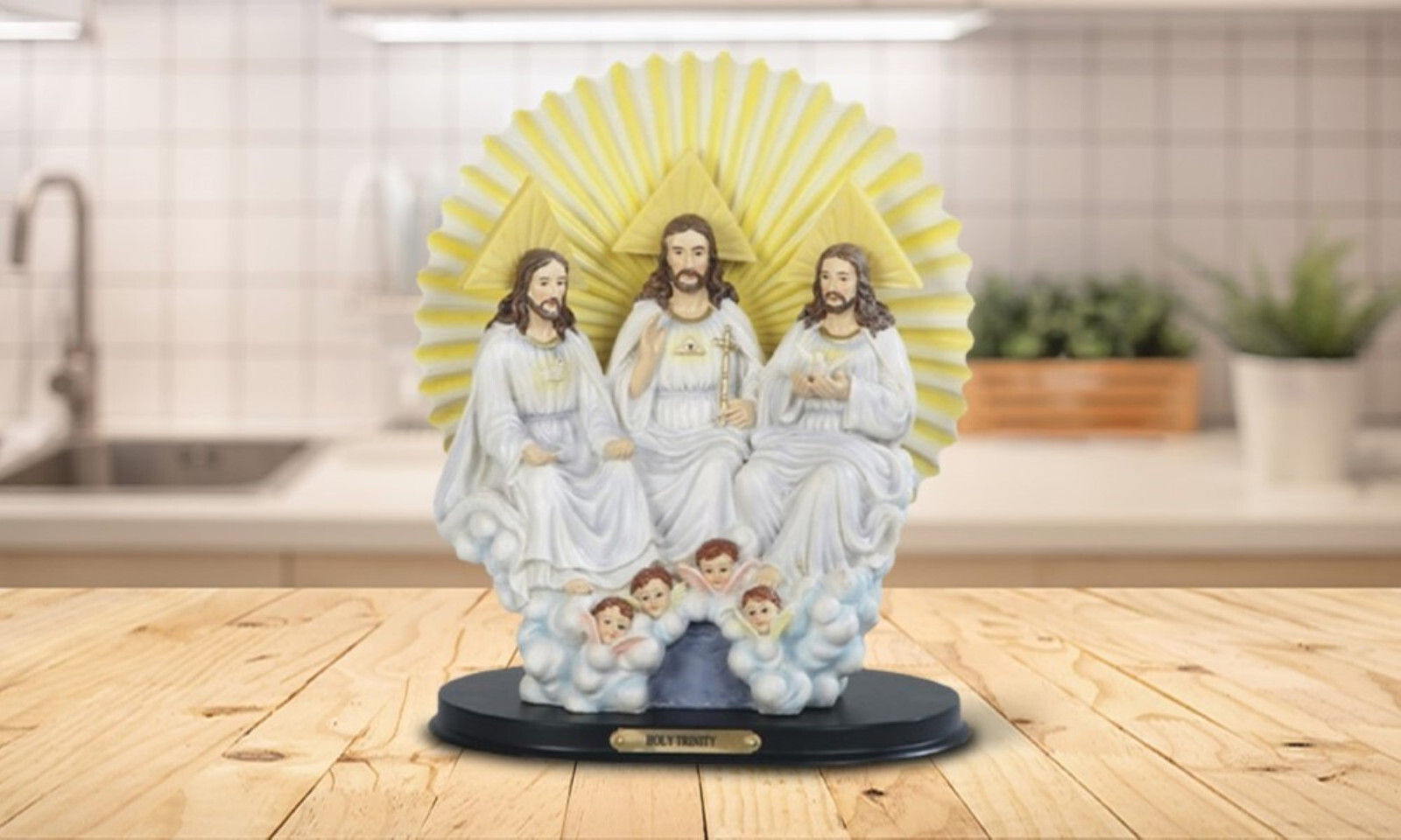 12"H Holy Trinity Father, Son and Holy Spirit Figurine Home Decor ...