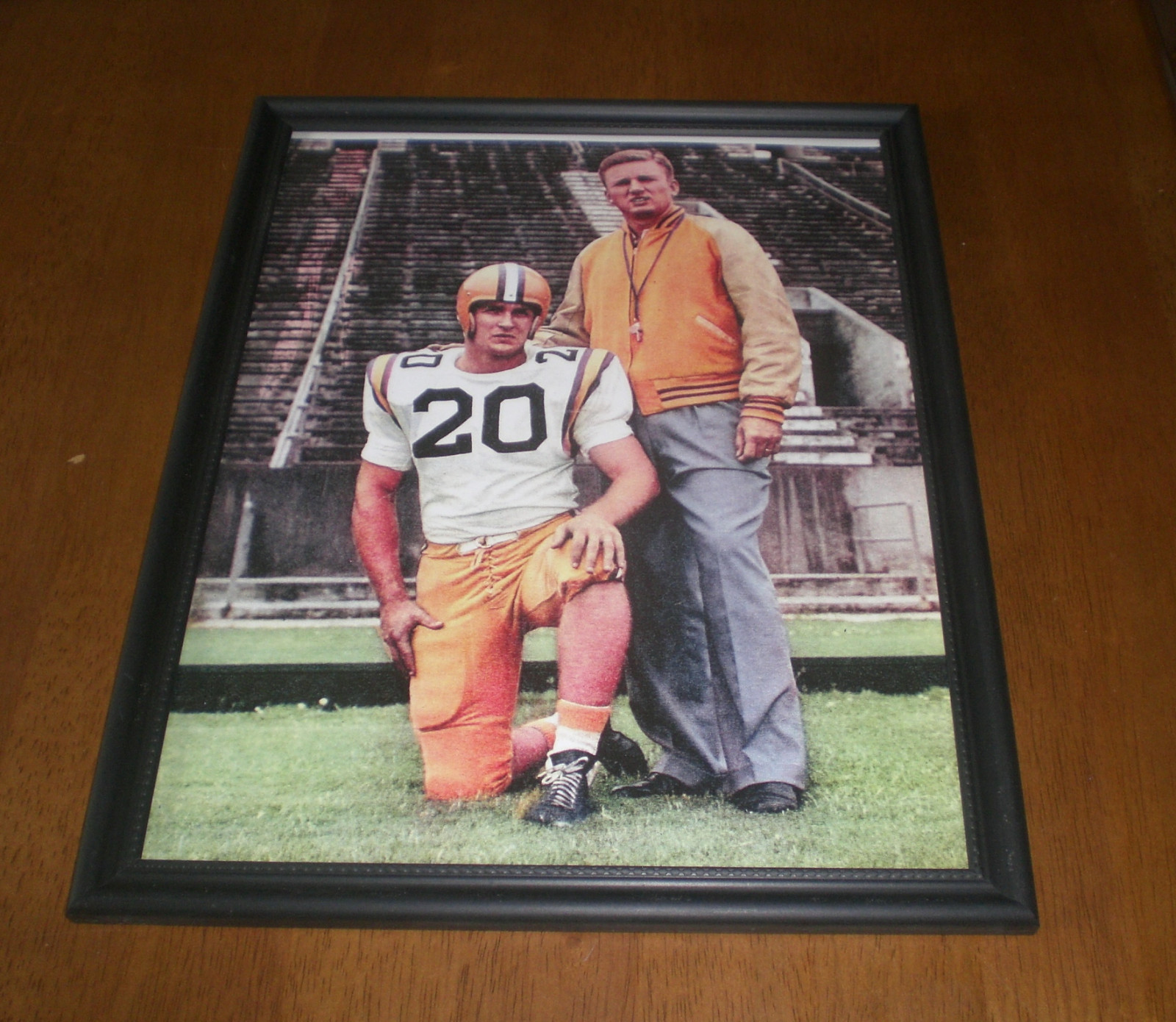 1959 LSU BILLY CANNON & PAUL DIETZEL FRAMED COLOR PRINT | eBay