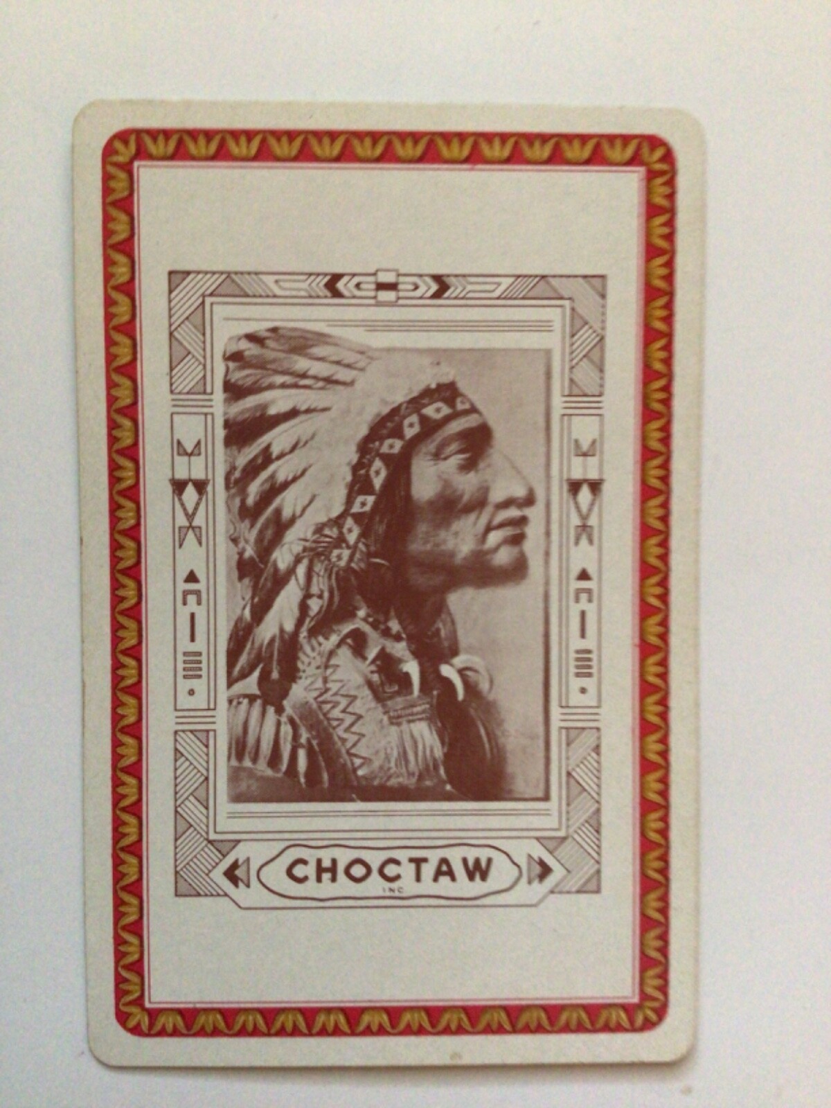 (4) Vintage Native American “CHOCTAW” Indian Chief Playing Cards,Brown ...