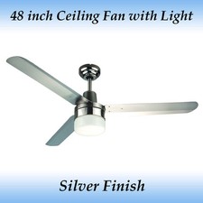 Clipsal Airflow Metal 3 Blade Ceiling Fan With Remote Stainless Steel ...