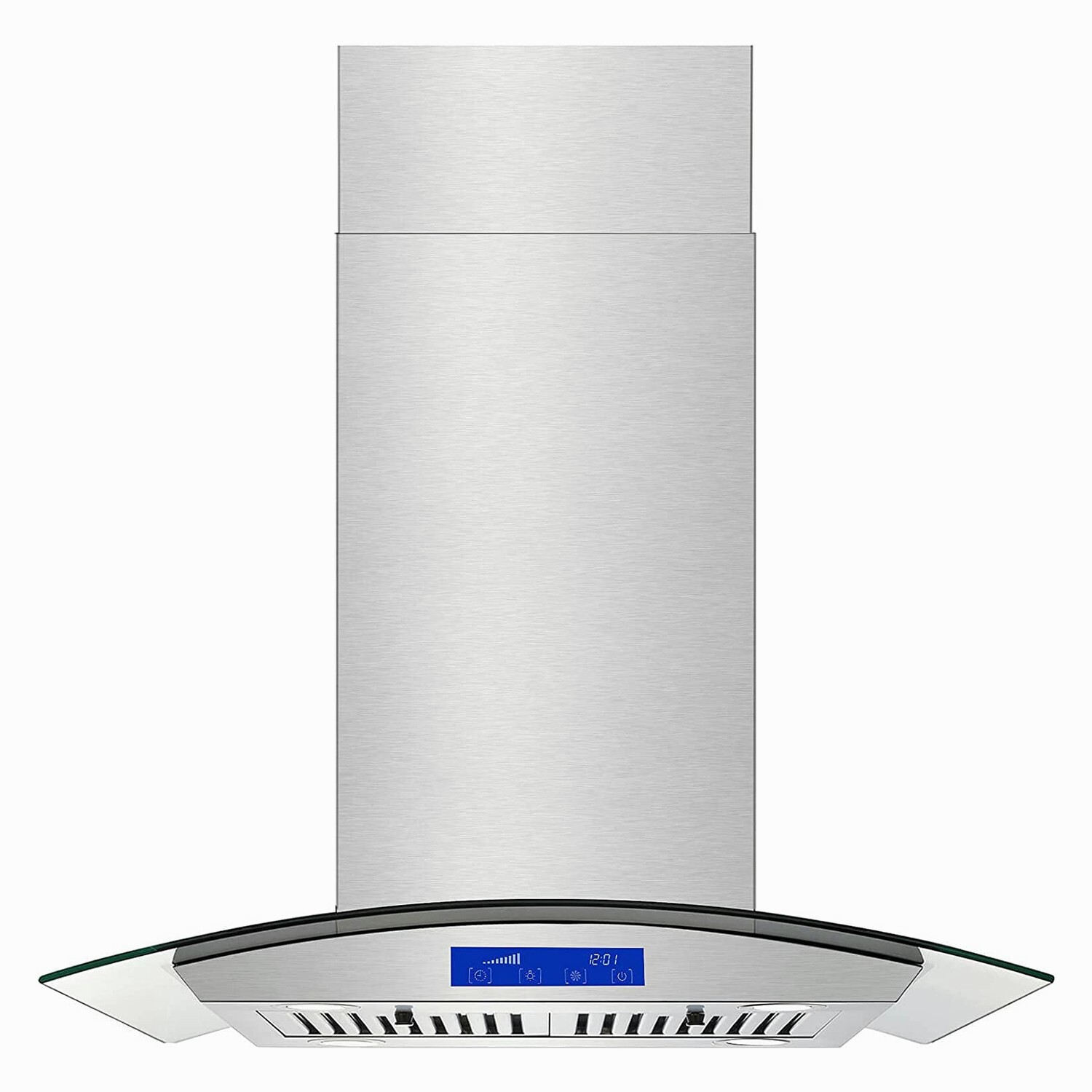 Island Mounted Range Hood 30 inch Kitchen Cooker Hood 900 CFM Tempered ...