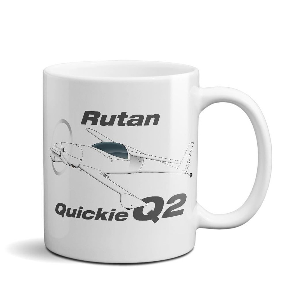 Flyboy Toys Rutan Quickie Q2 Airplane Ceramic Mug - Personalized w/ N ...