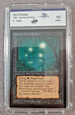= Will-o'-the-Wisp (International Edition)=Grade 10 MINT MTG Magic the ...