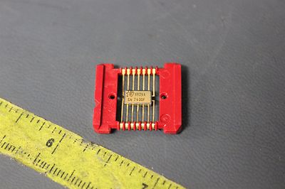VINTAGE 1969 NOS RARE TEXAS INSTRUMENTS GOLD FLAT PACK IC PROCESSOR ...