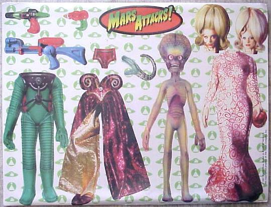 Mars Attacks RARE Vintage 1997 magnetic dress up kit | eBay