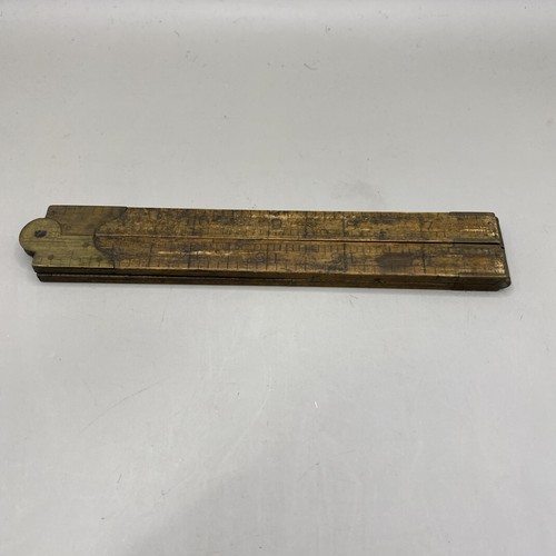 Vintage Lufkin No 861 Boxwood And Brass 24” Carpenter Folding Ruler ...
