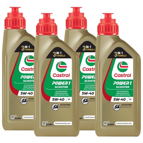 Motoröl Roller CASTROL Power 1 Roller Firma 4T 5W40 - 4 Liter 4 Mal ...