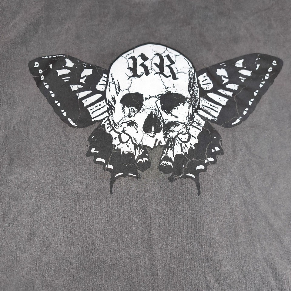 Ryoko Rain Shirt Mens Mens XXXL Gray Skull Butterfly Sleeveless Muscle ...