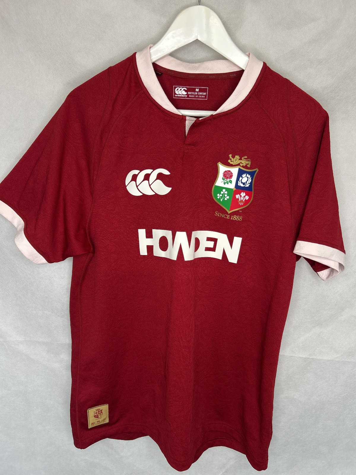 British Irish Lions Rugby Shirt Mens Medium Red Canterbury AU 2025 ...