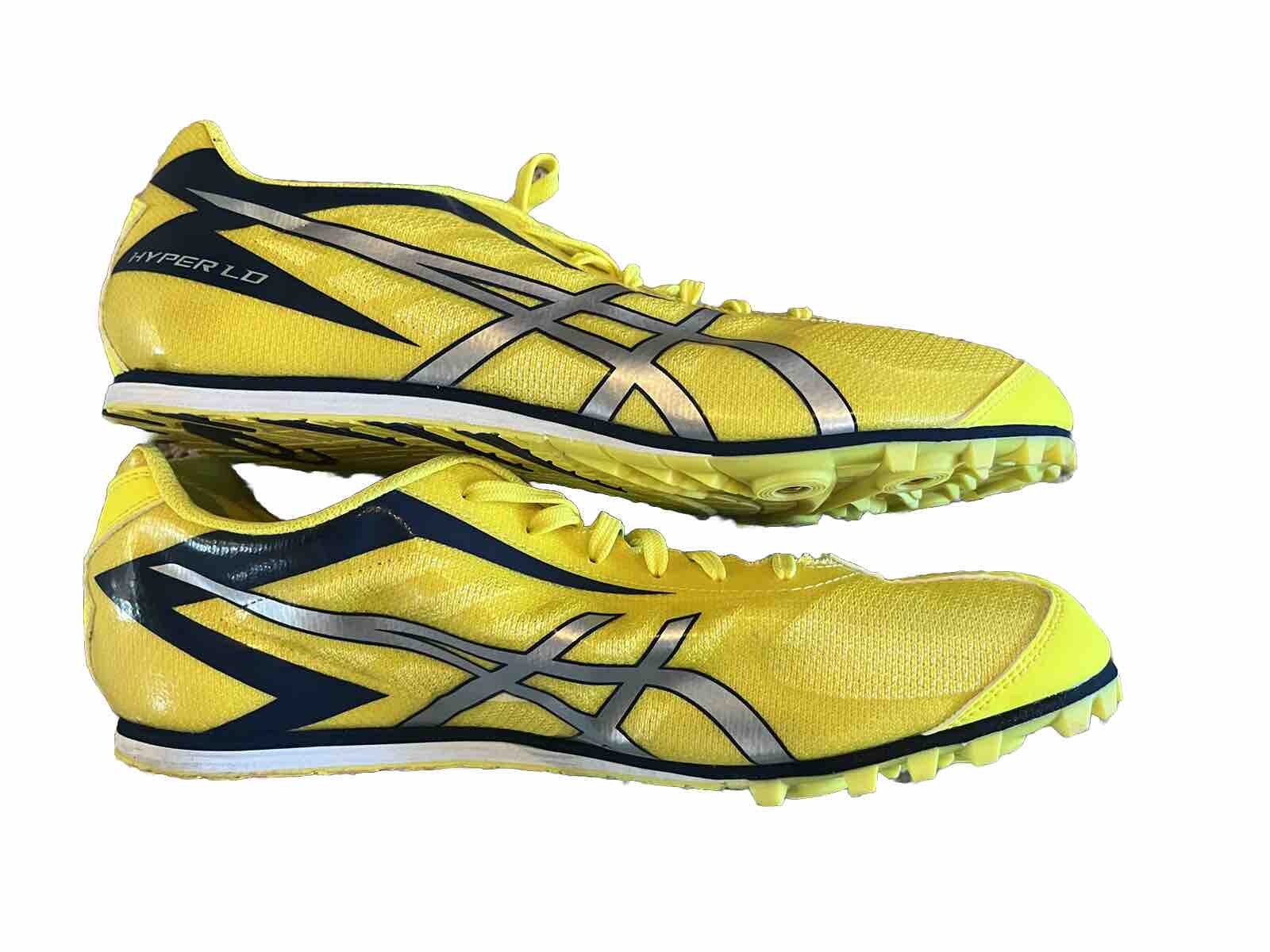 ASICS Hyper LD 5 Hyper Yellow Distance Track Spikes M… - Gem