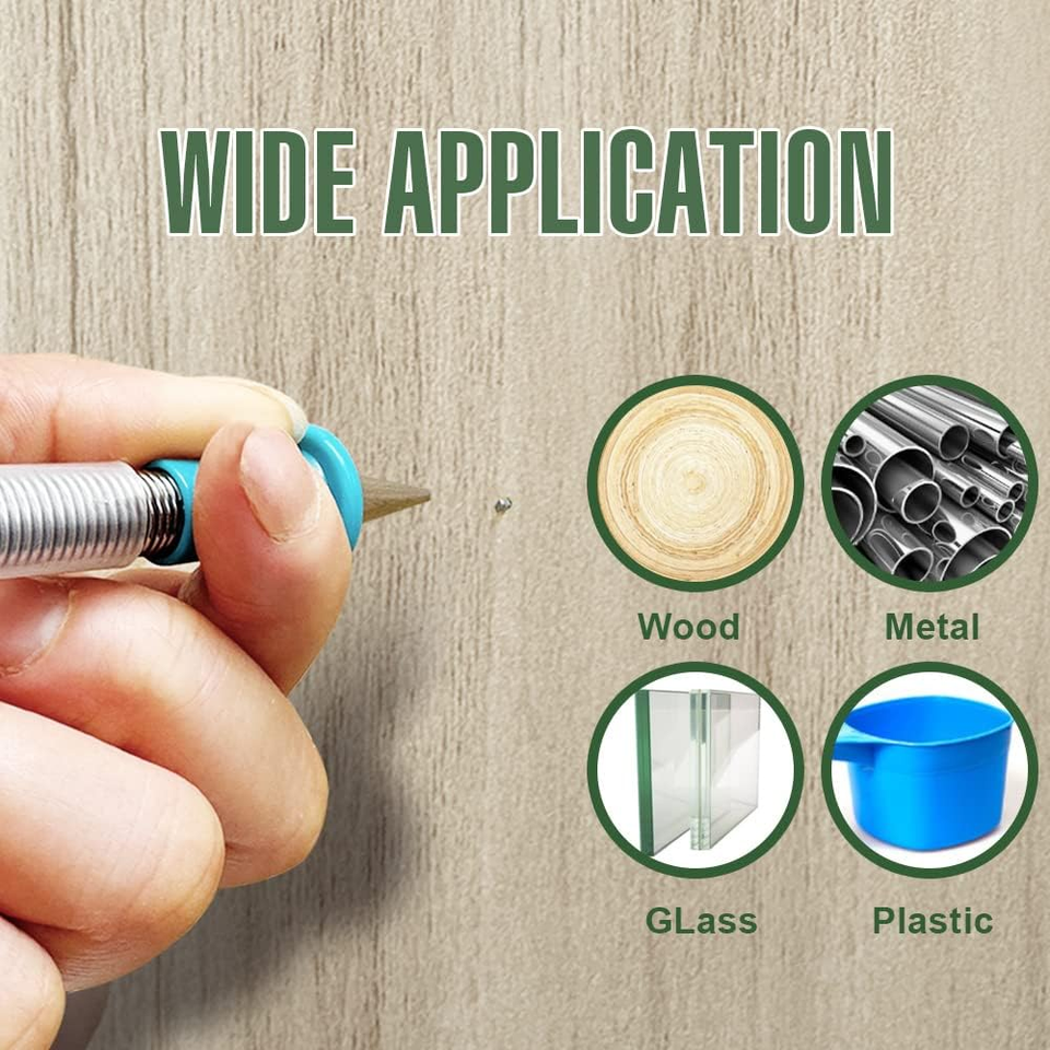 2-Pieces Spring Nail Set, Hammerless Spring Tools Nail Set, 4 Sizes ...