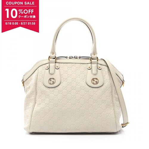 Gucci Scarlet Shima Leather Handbag Ivory W12.6in x H11.0in x D6.3in ...