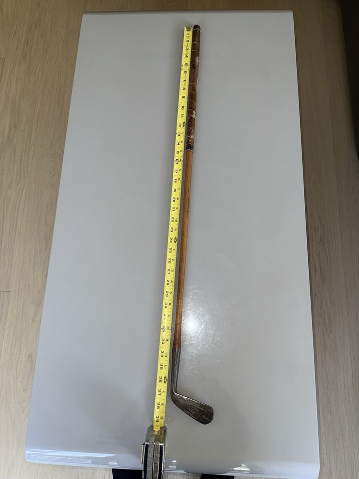 Antique TOM STEWART St. Andrews 3 iron Dot Punch Face-Wood shaft w ...