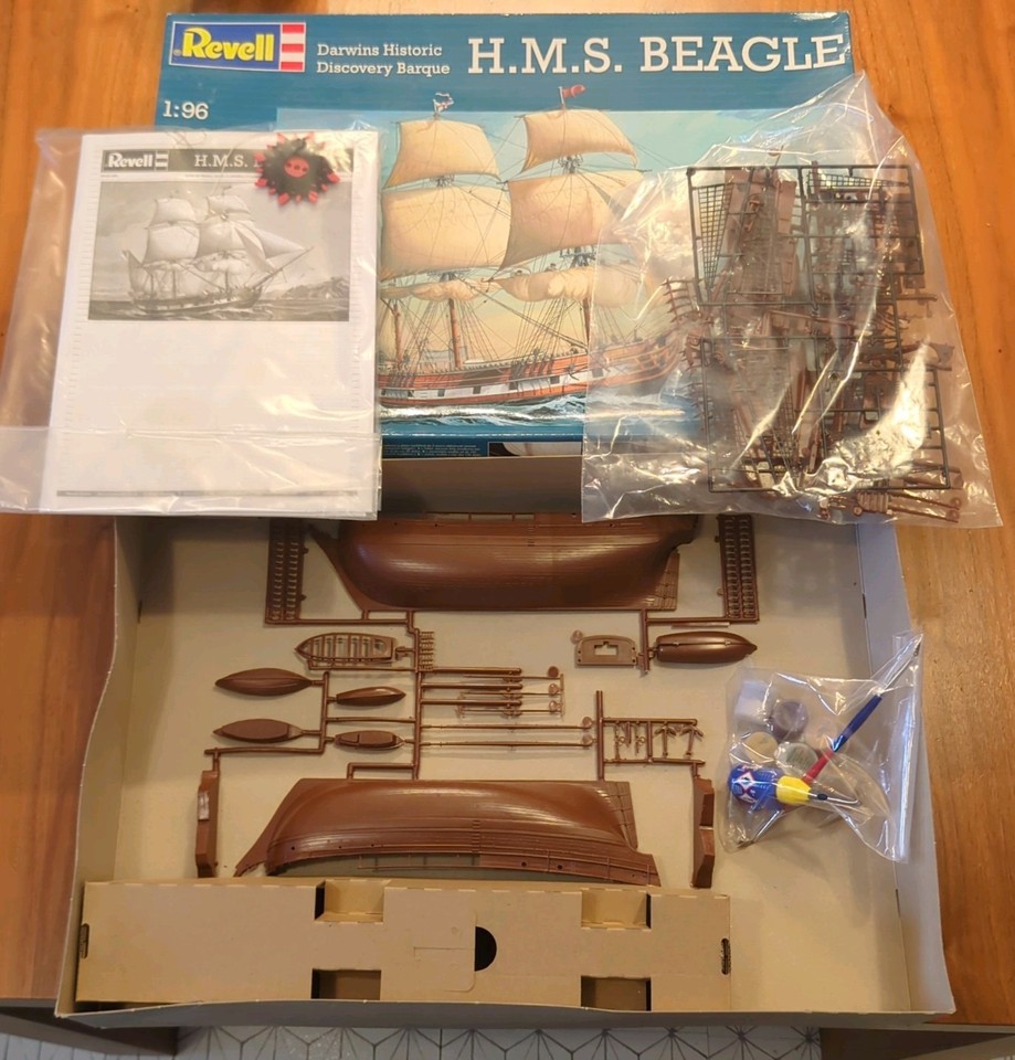 1:96 SCALE 05458 REVELL H.M.S BEAGLE CHARLES DARWIN HISTORIC SHIP ...
