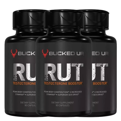 BUCKED UP RUT TESTOSTERONE BOOSTER 90 Capsules (pack 2) Hormone Balance ...