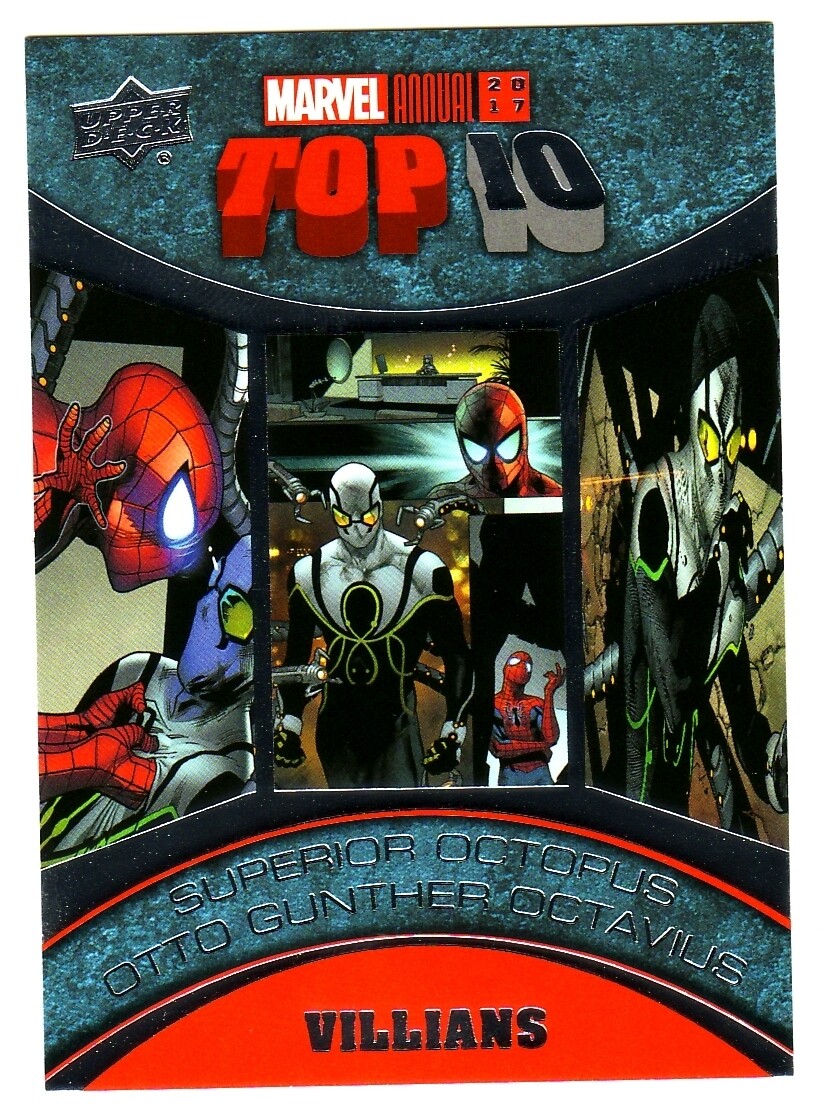 2017 MARVEL ANNUAL TOP 10 INSERT CARD VILLAINS TV-10 SUPERIOR OCTOPUS ...