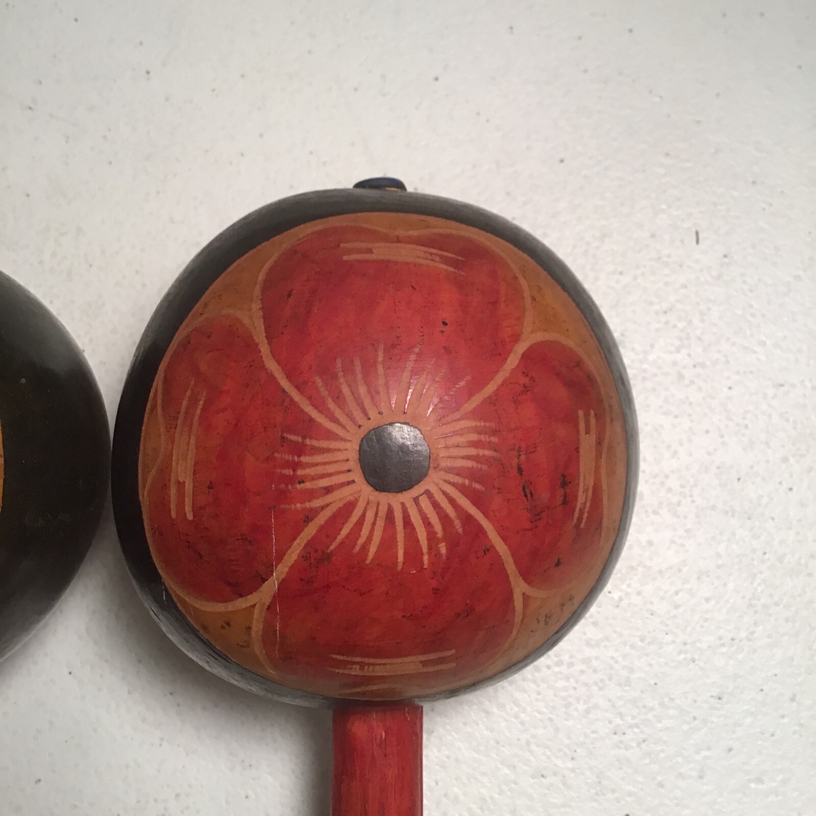 Recuerdo De Cartagena Wood Handmade Maracas Painted Art Vintage ...