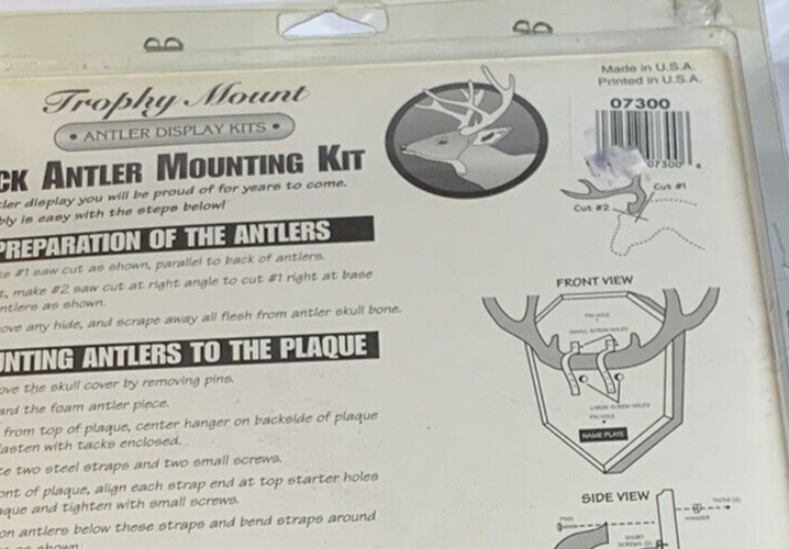 G-LOX Buck Antler Mounting Kit - Trophy Mount Display with Red Felt | eBay