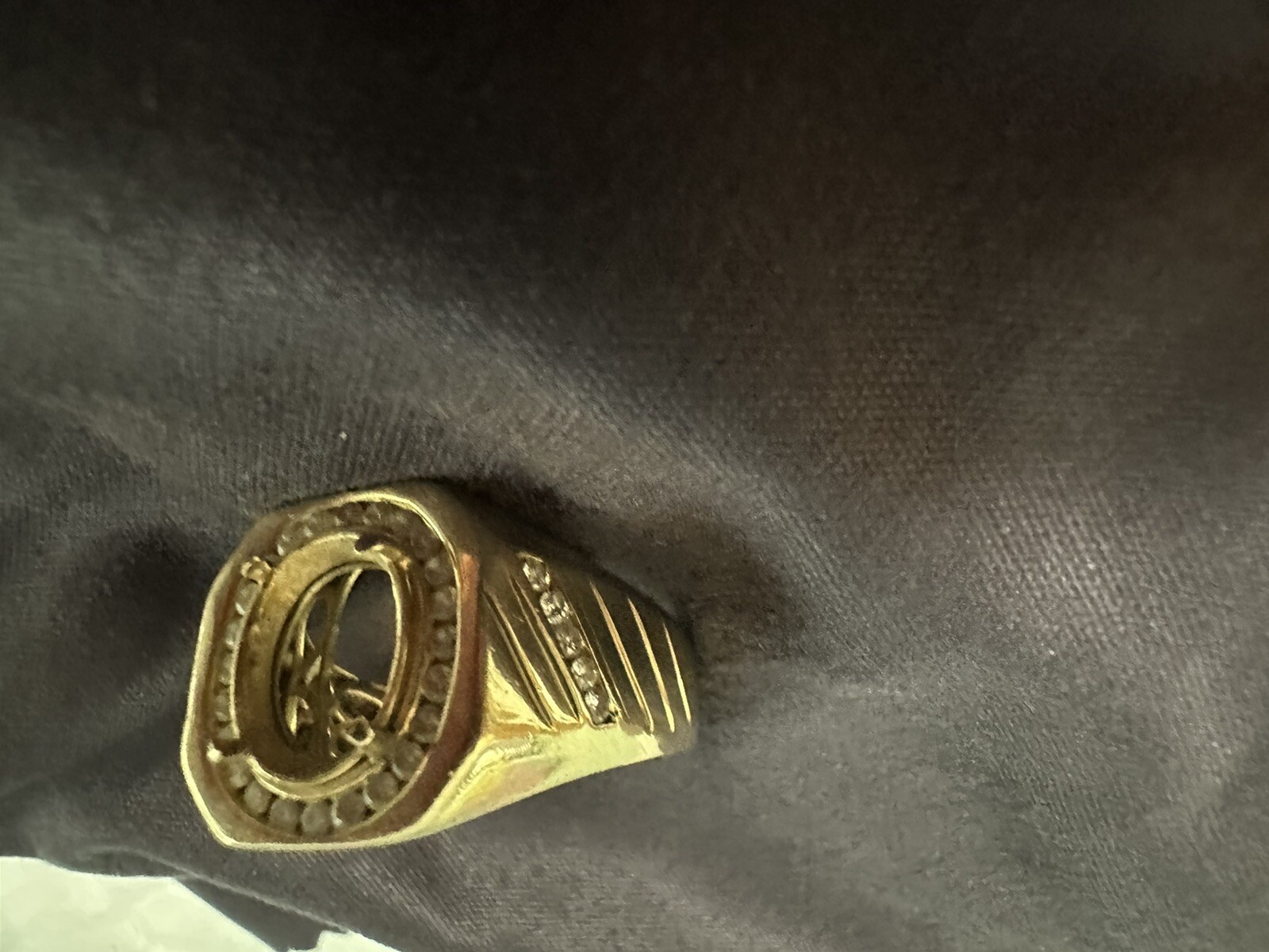 Men's 14k gold and diamond ring setting. Size 9. $550 - Gem