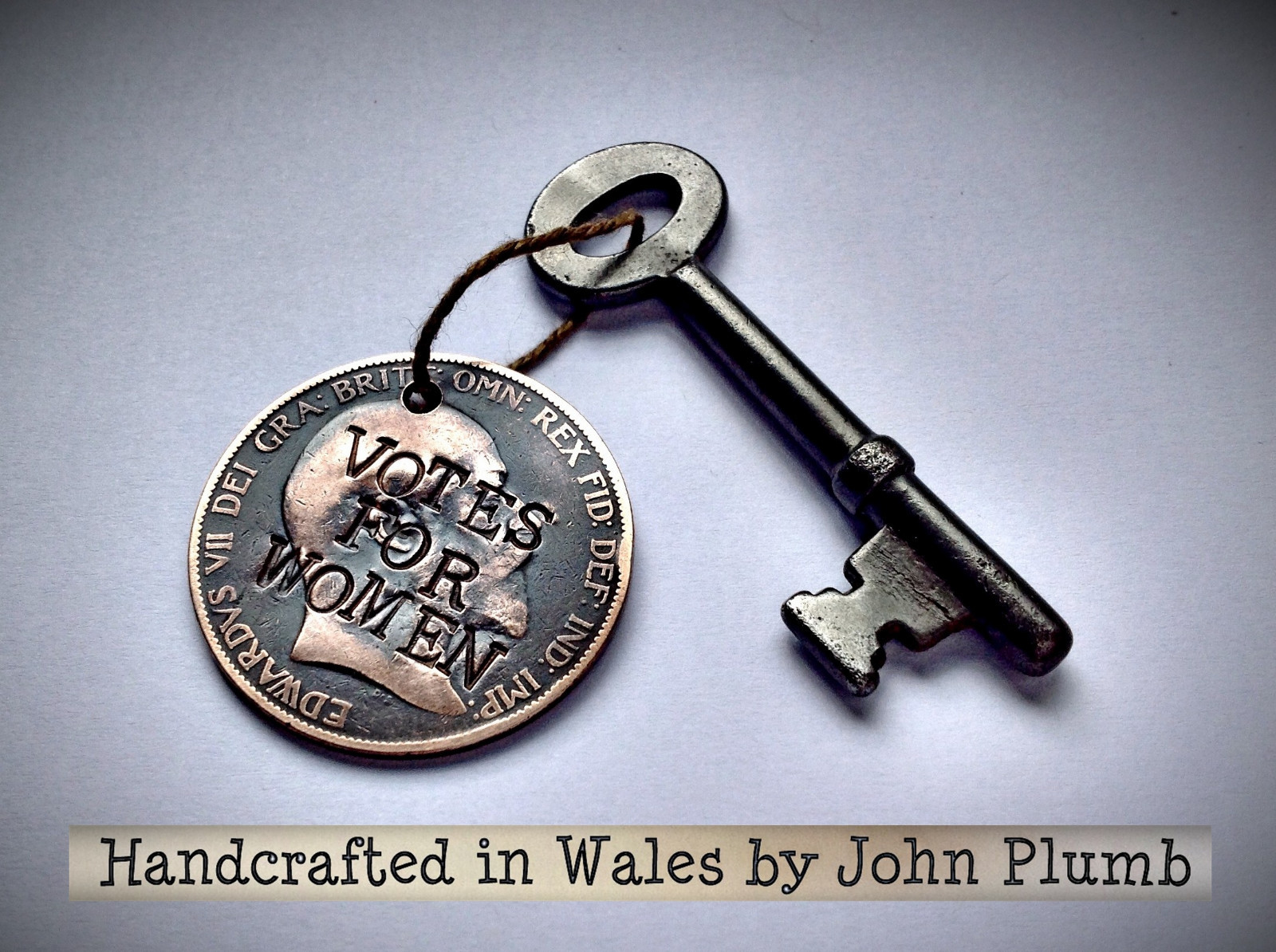 Edward VII Defaced Penny Coin Suffragette KeyFob Votes for Women Emily ...