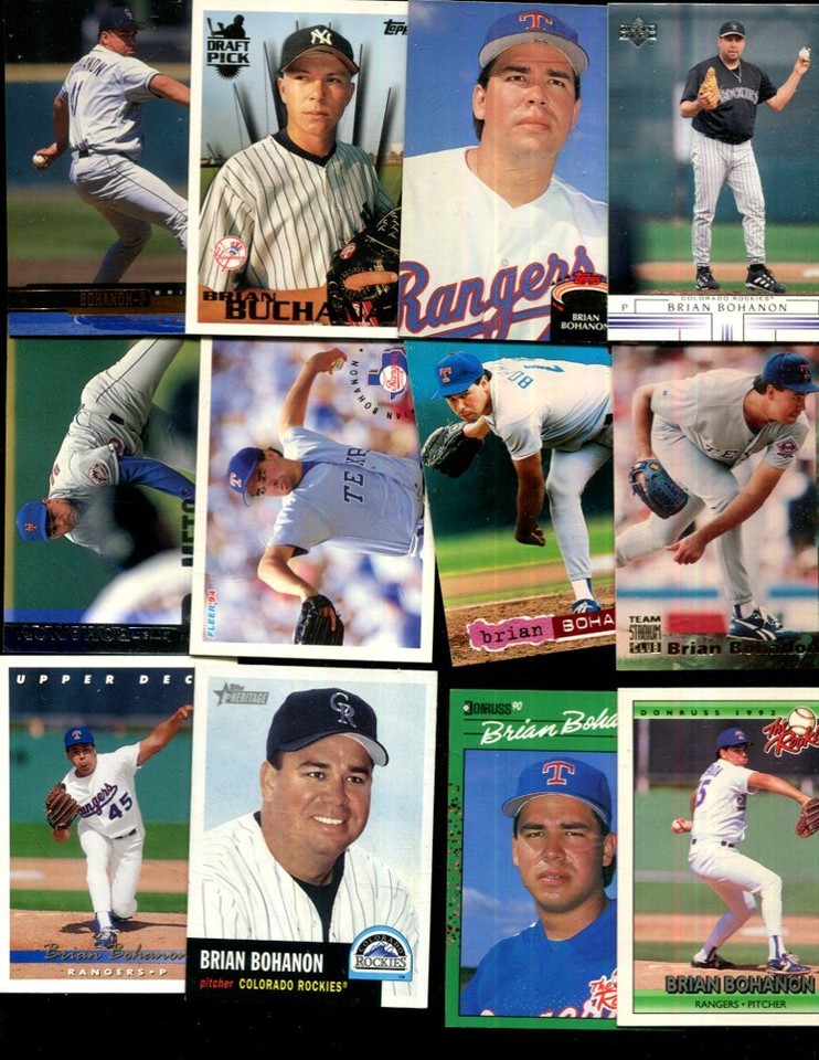BRIAN BOHANON LOT OF 20 ALL DIFFERENT RANGERS YANKEES DENTON TEXAS | eBay