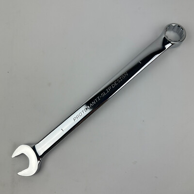 PROTO 1" Combination Wrench SAE Chrome Finish J1232-T500 Anti-slip ...