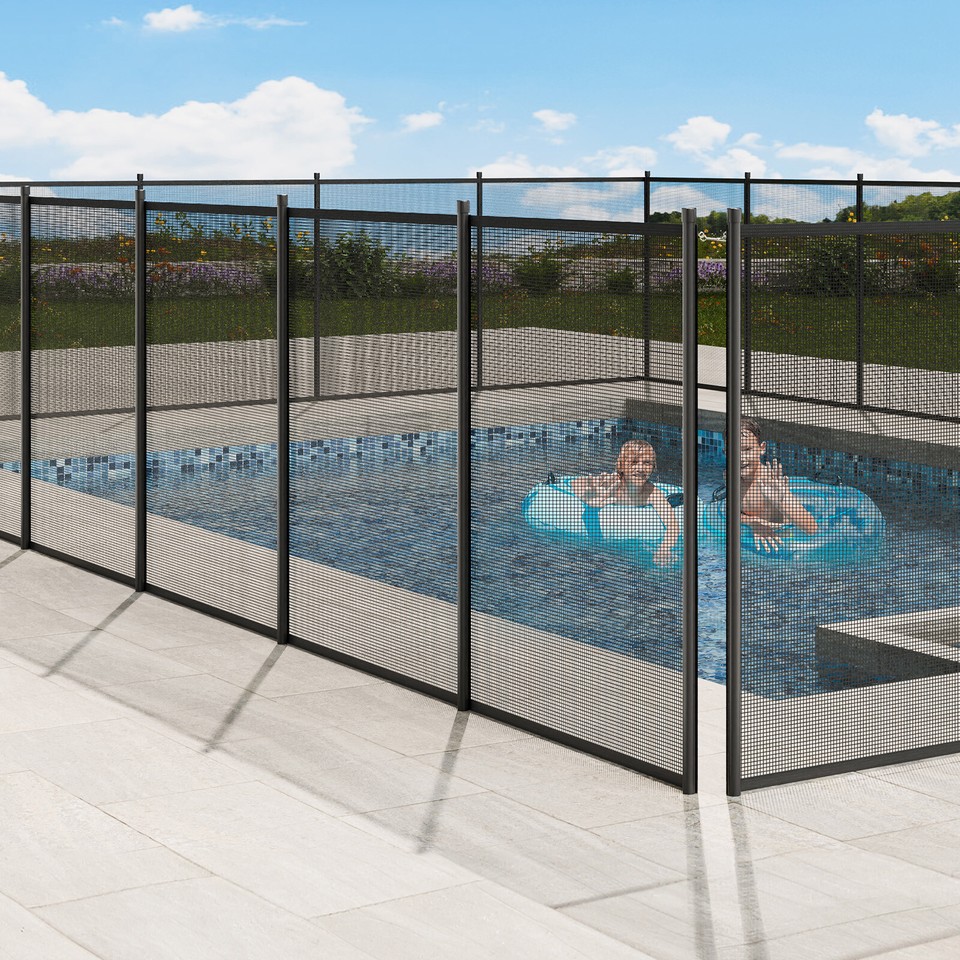 VEVOR Pool Fence 4 x 48 FT Removable Pool Fences for Inground Pools ...