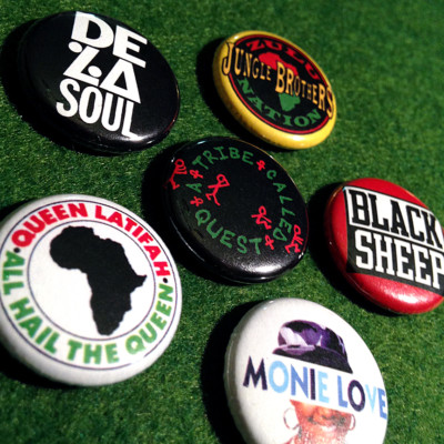 6 NATIVE TONGUES Golden Era Hip Hop 1" Buttons Tribe Called Quest De La ...