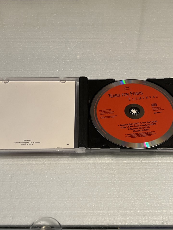 Elemental [Maxi Single] by Tears for Fears (CD, Mar-1994, Mercury ...