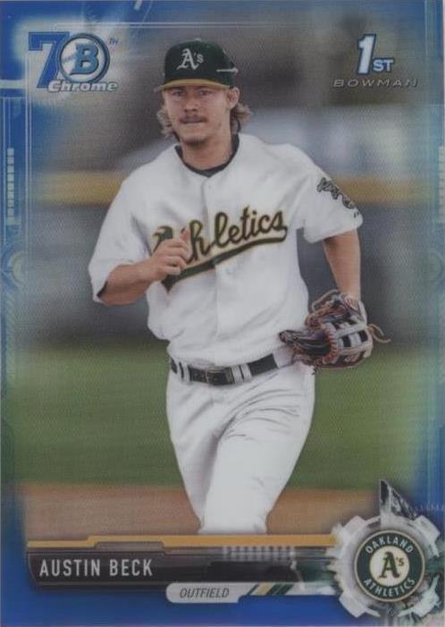2017 Bowman Draft - Chrome Austin Beck #BDC-60 Blue Refractor 70th ...