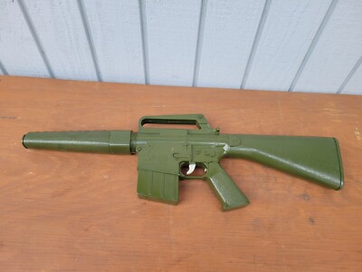 Vintage 1960s Empire M16 Toy Machine Gun Burst Sound Works, Broken Tip ...