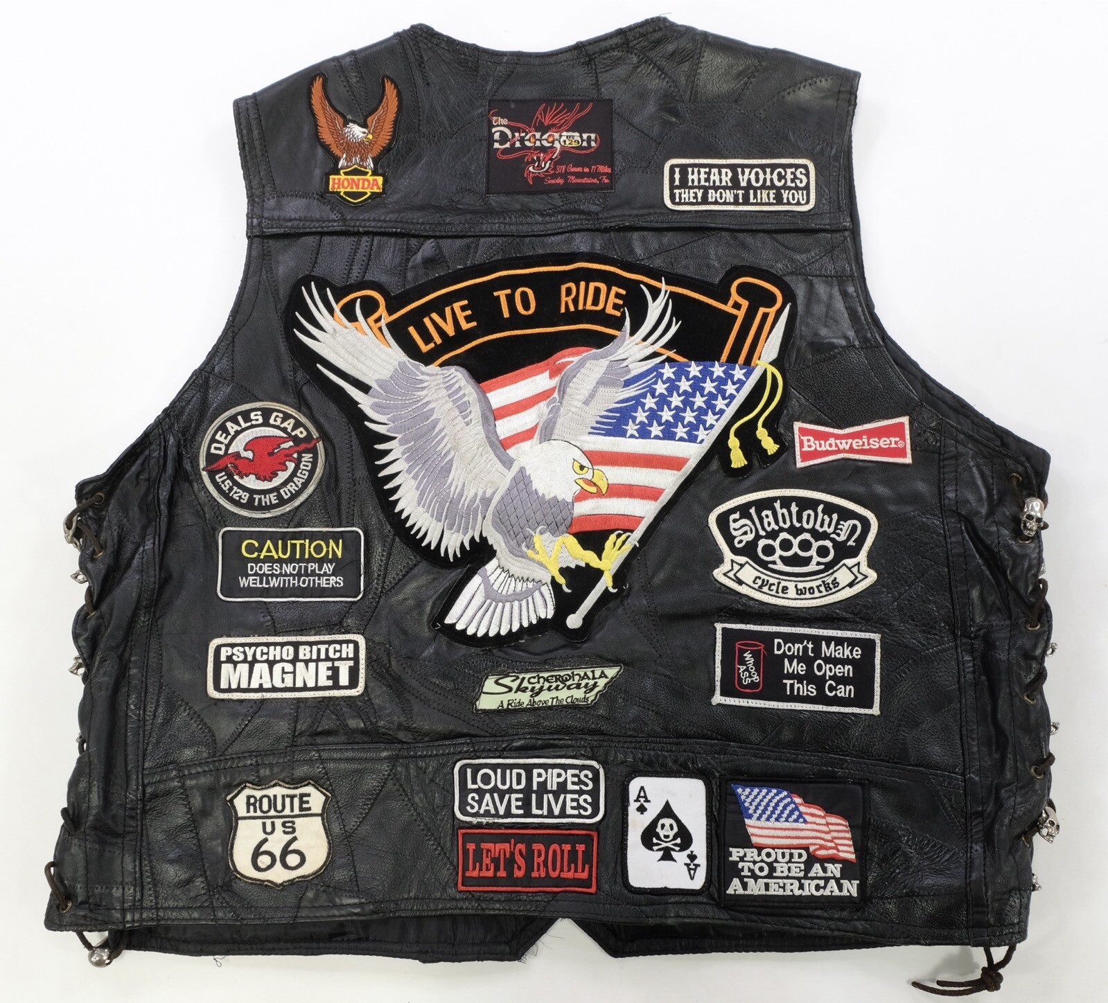 Rare DIAMOND PLATE Motorcycle Biker Patches Buffalo L… - Gem