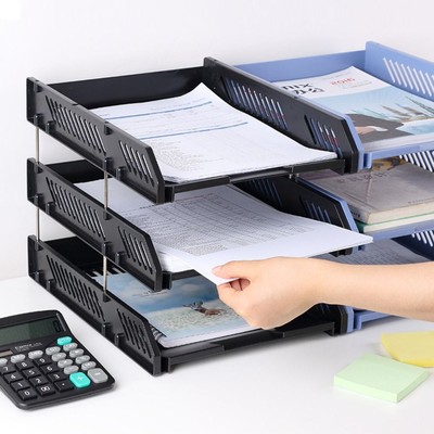 Storage Rack Three-layer File Rack Multi-layer File Tray Documents | eBay