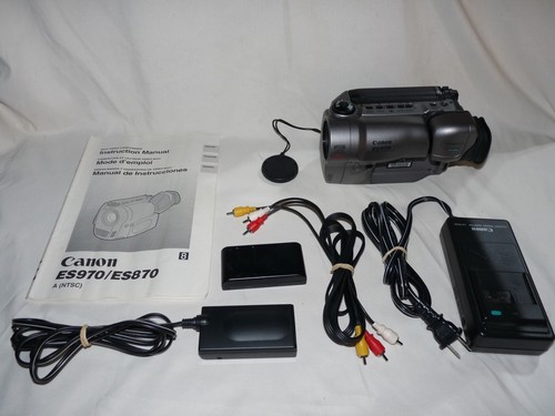 Canon ES970 ES970A 8mm Video8 Stereo Camcorder Camera VCR Player Video ...