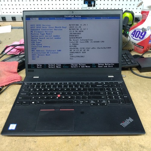 Lenovo ThinkPad T580 15.6" i5-8350U 8GB RAM 256GB SSD No OS | eBay