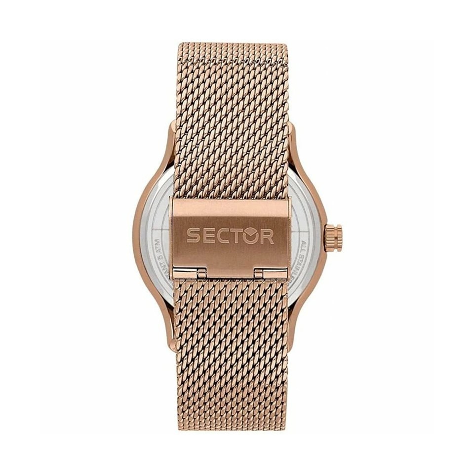 Mens Wristwatch SECTOR 660 R3253517020 Stainless Steel Mesh Gold Rose ...
