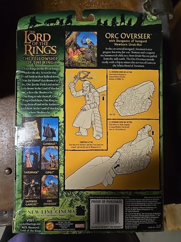Lord Of The Rings The Fellowship of Ring Orc Overseer Action Figure Toy ...
