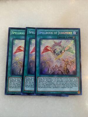 3x Spellbook of Judgment - 1st Edition - Secret Rare - MP14-EN039 - NM ...