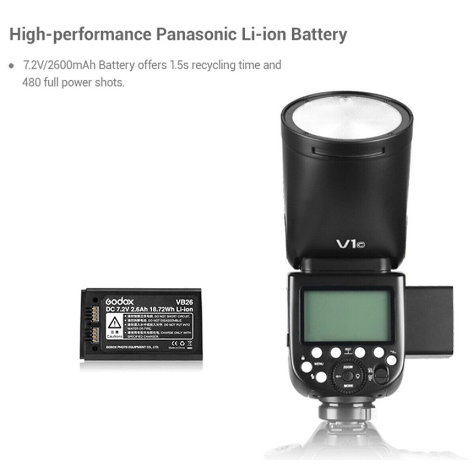 Godox V1 Flash Speedlight V1-N TTL HSS Round Head Camera Speedlite for ...