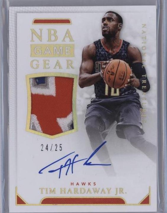 2015-16 Panini National Treasures - Nba Game Gear Autographs Tim ...