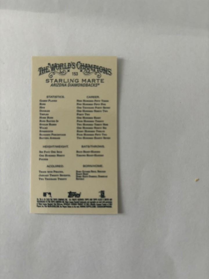 2020 TOPPS CHROME ALLEN & GINTER STARLING MARTE # 153 | eBay