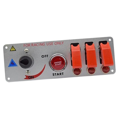 Racing Car Ignition Switch Panel Engine Start Push Button LED Toggle 5 ...