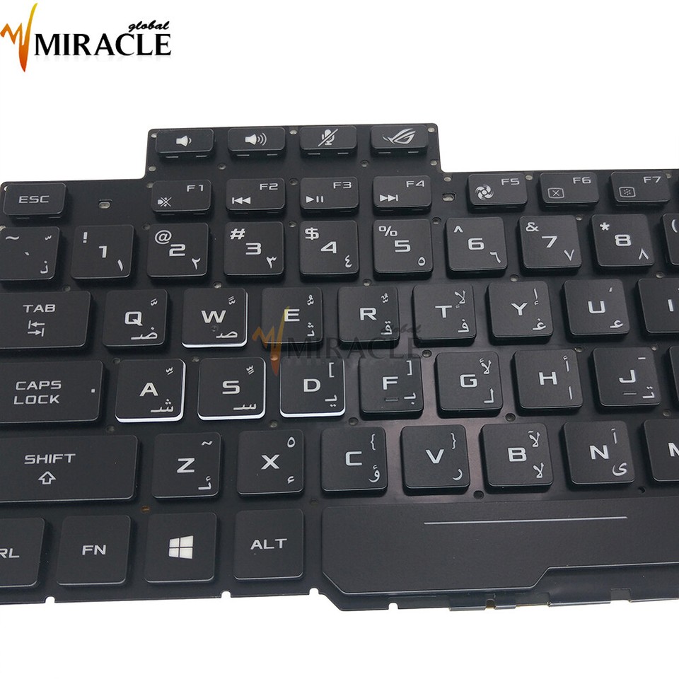 AR Arabic Laptop RGB Backlit Keyboard for Asus ROG Strix GL503 GL503V ...