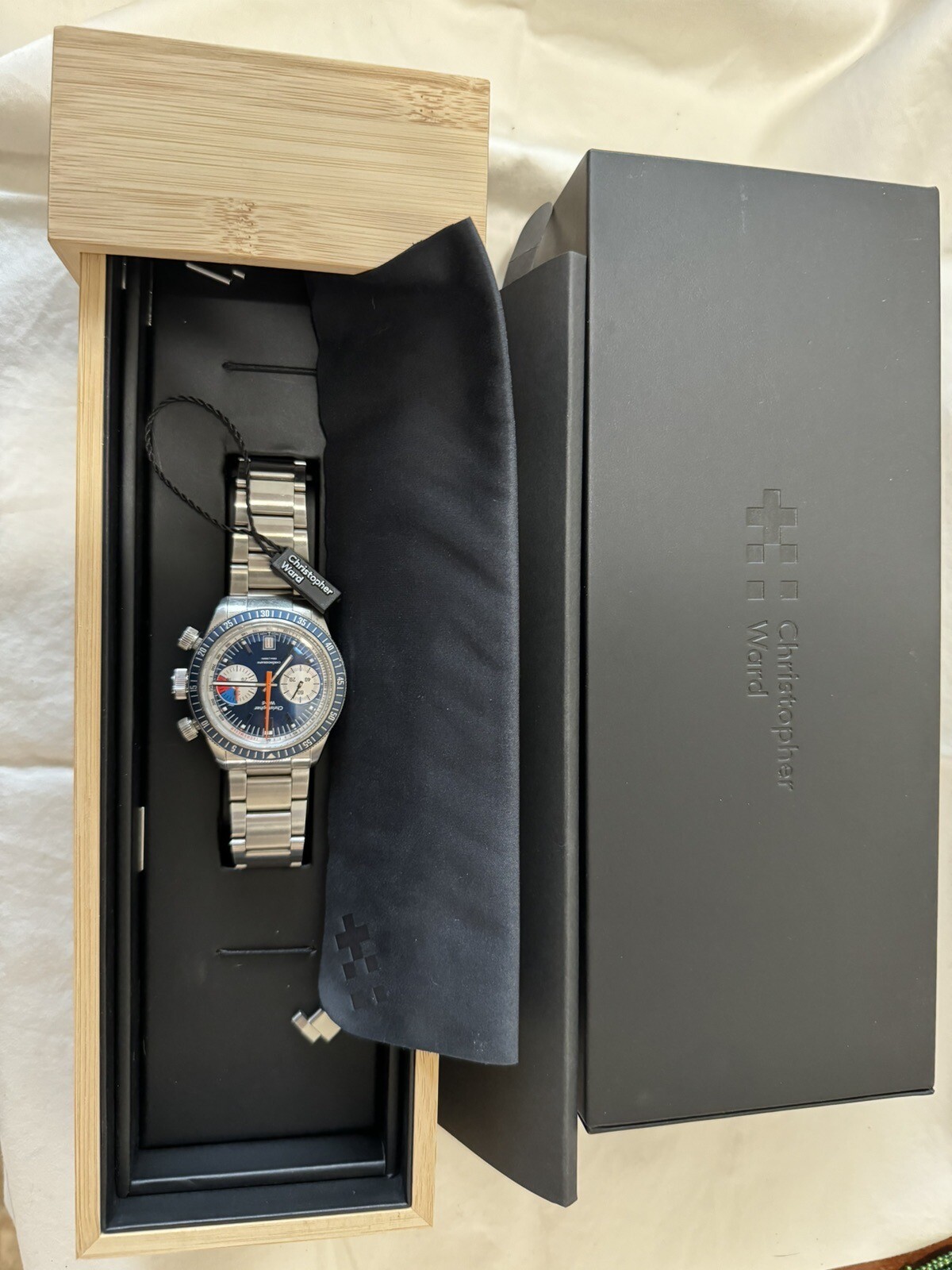 Christopher Ward C65 Chronograph Blue ‘Wild Thing’ Stainless Steel | eBay